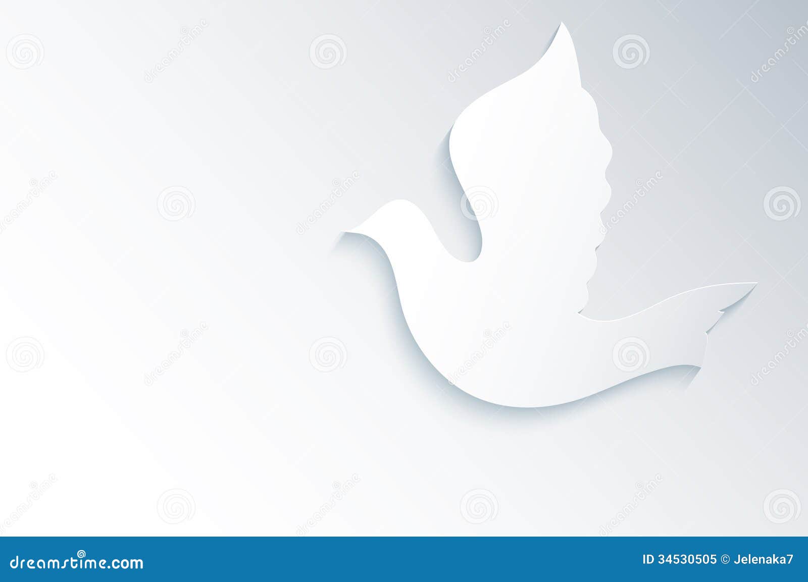 Paper Dove. stock illustration. Illustration of love - 34530505