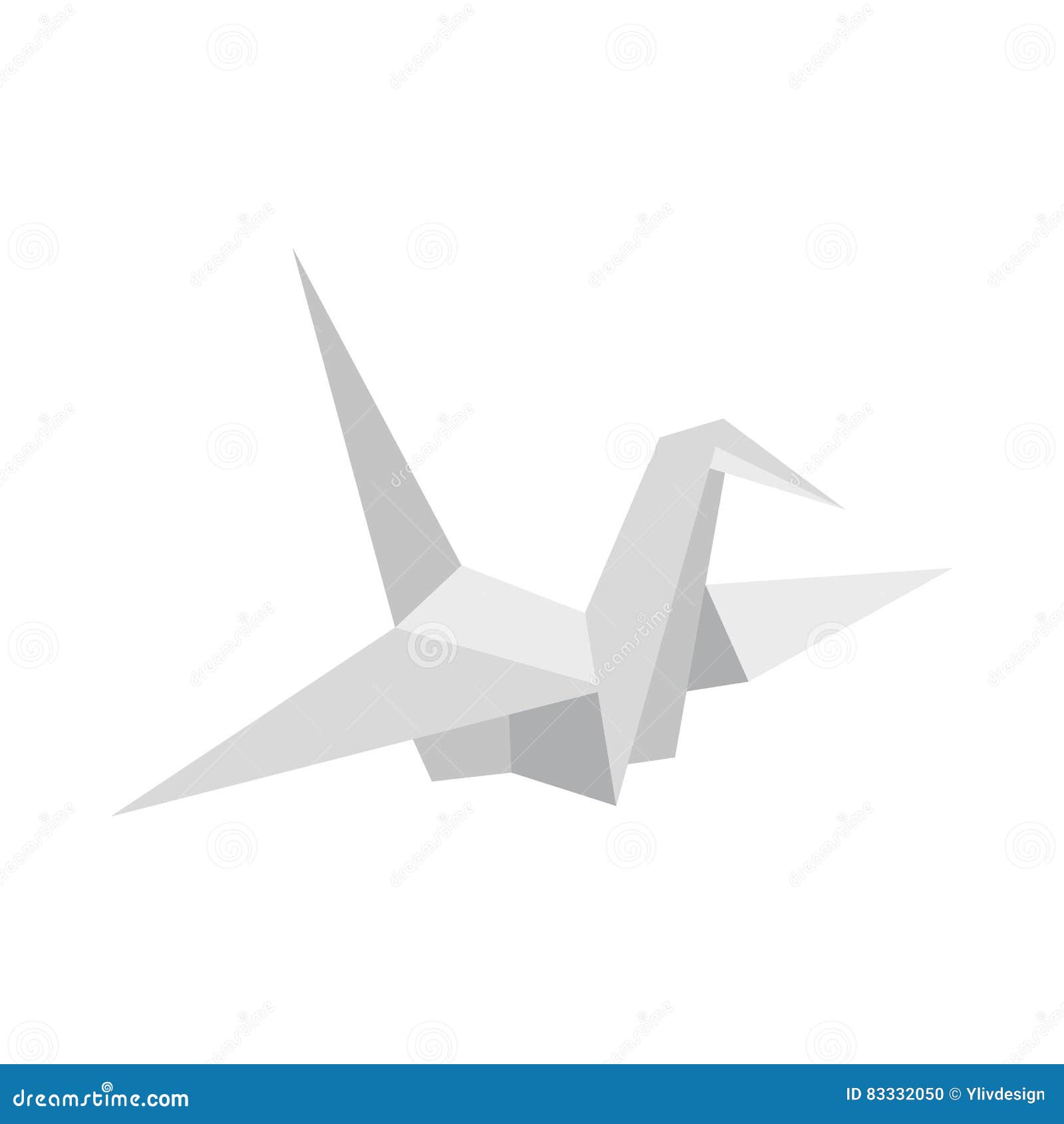 Paper Dove Icon, Flat Style Stock Vector - Illustration of creative ...