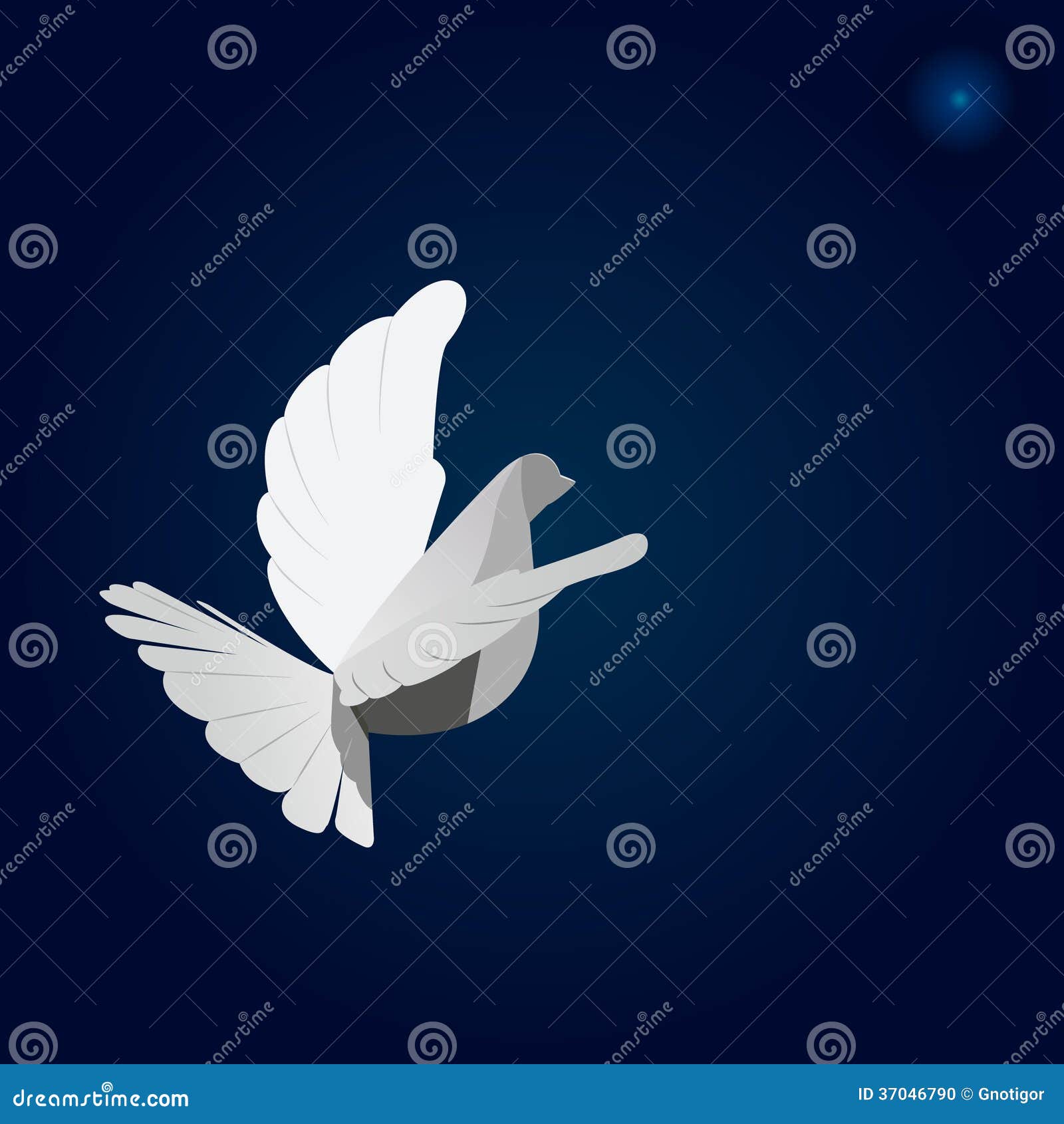 Paper dove stock vector. Illustration of hope, religion - 37046790