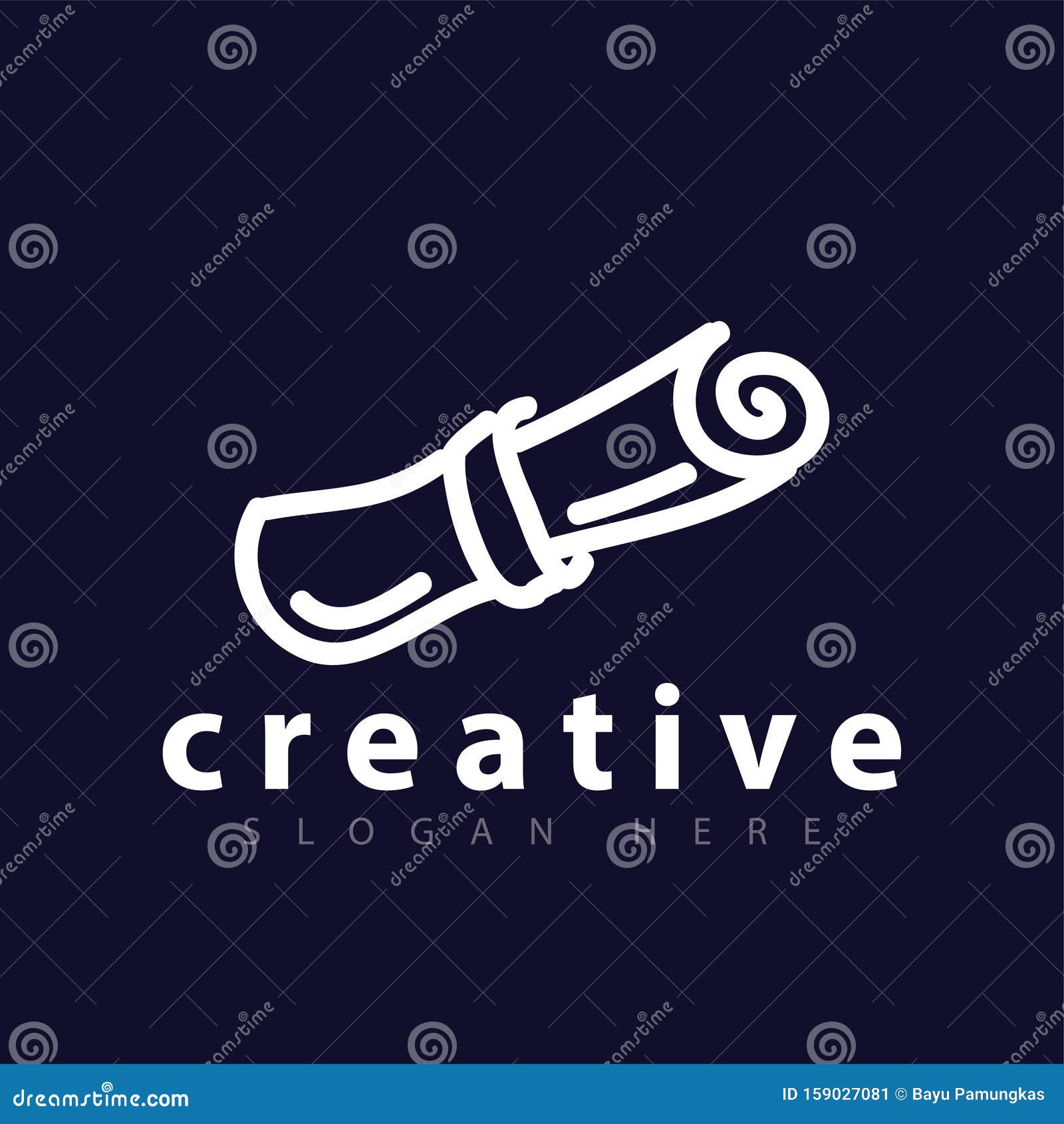 Paper draw logo icon stock vector. Illustration of document - 159027081