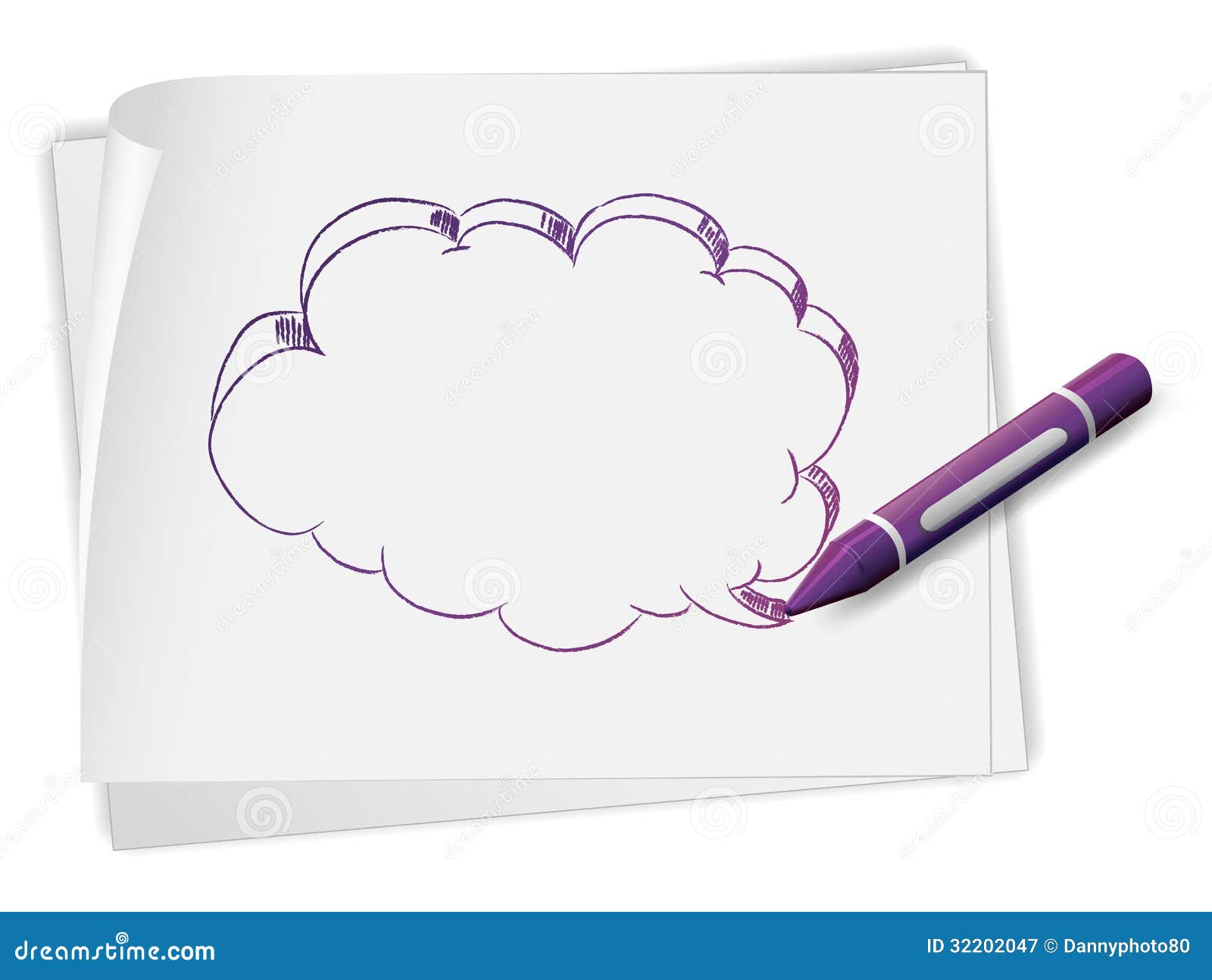 A Paper with a Drawing of an Empty Callout Stock Vector - Illustration ...