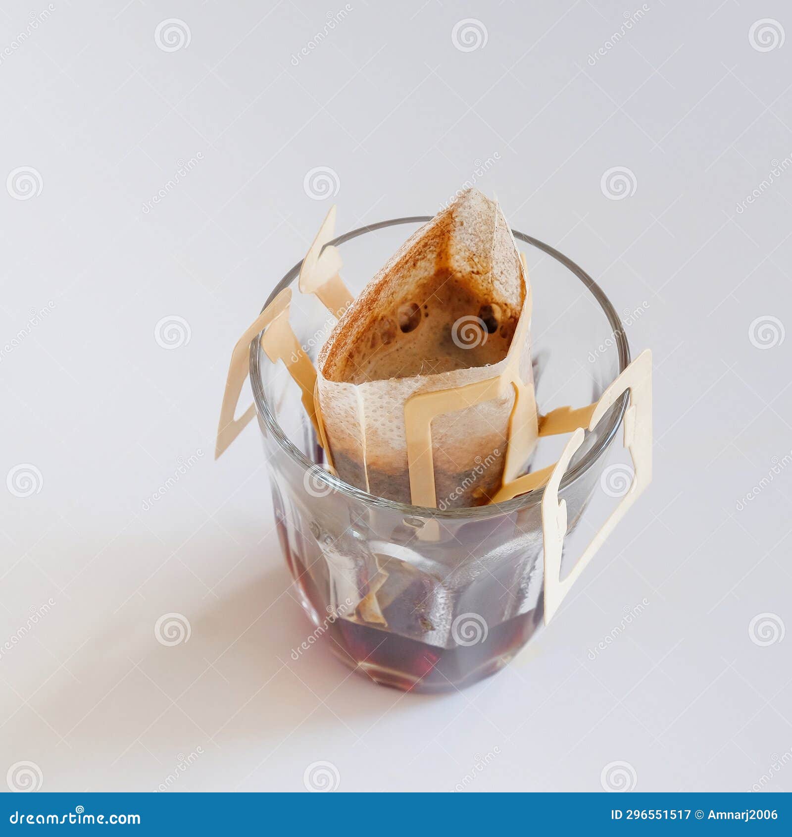 Paper Drip or Brewed Bag of Coffee Stock Image - Image of aroma, drip ...