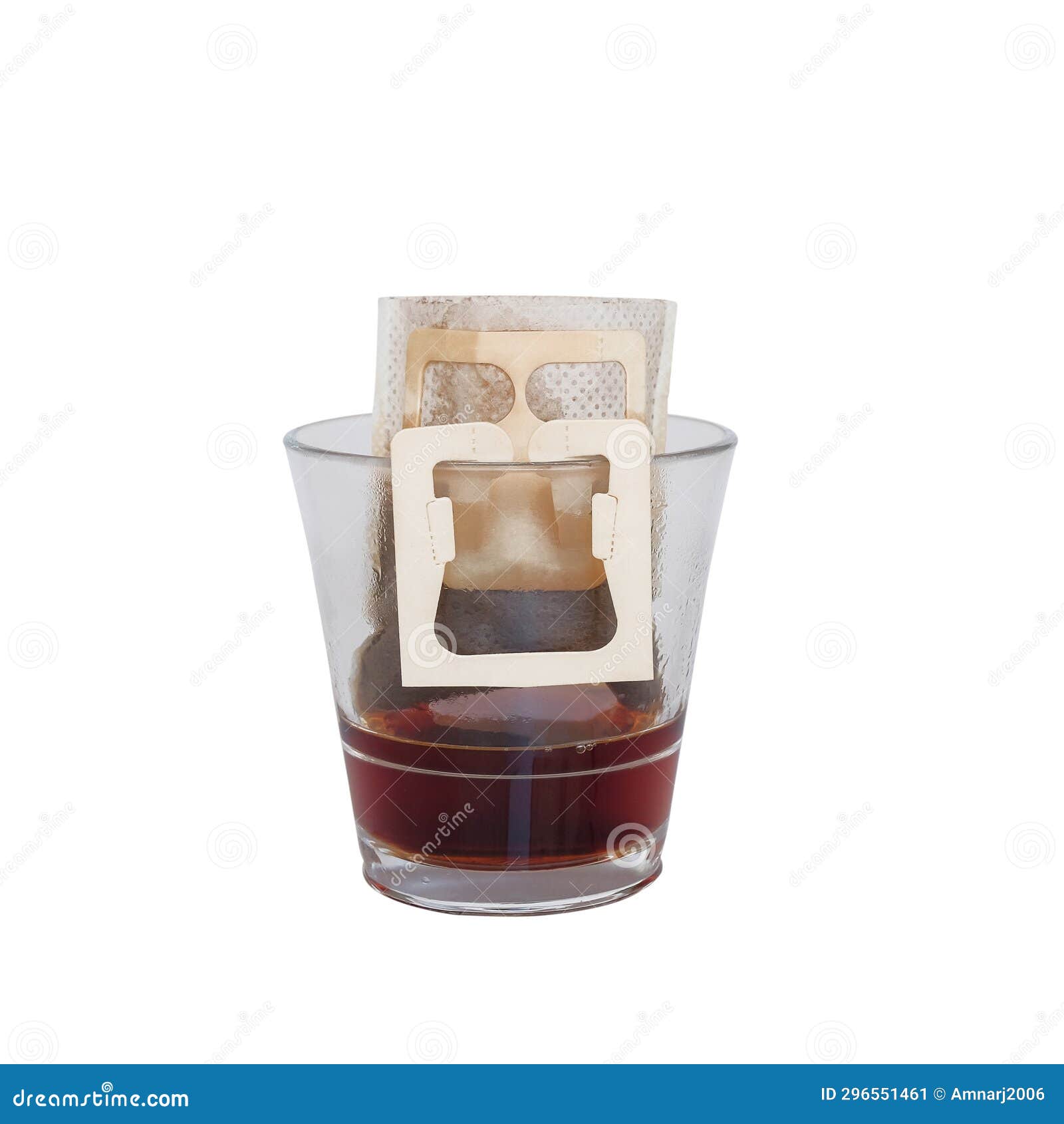 Paper Drip or Brewed Bag of Coffee on Cup,clipping Stock Image - Image ...