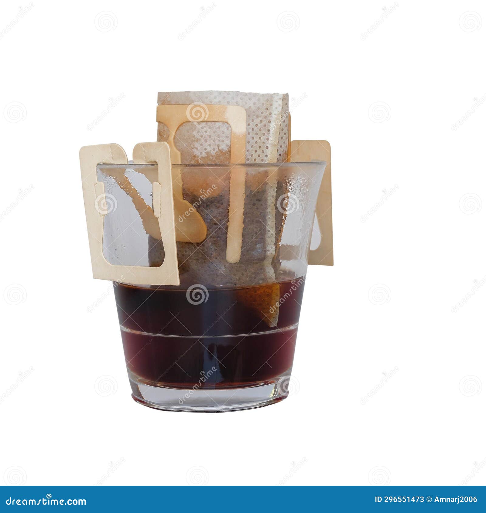 Paper Drip or Brewed Bag of Coffee on Cup,clipping Stock Image - Image ...