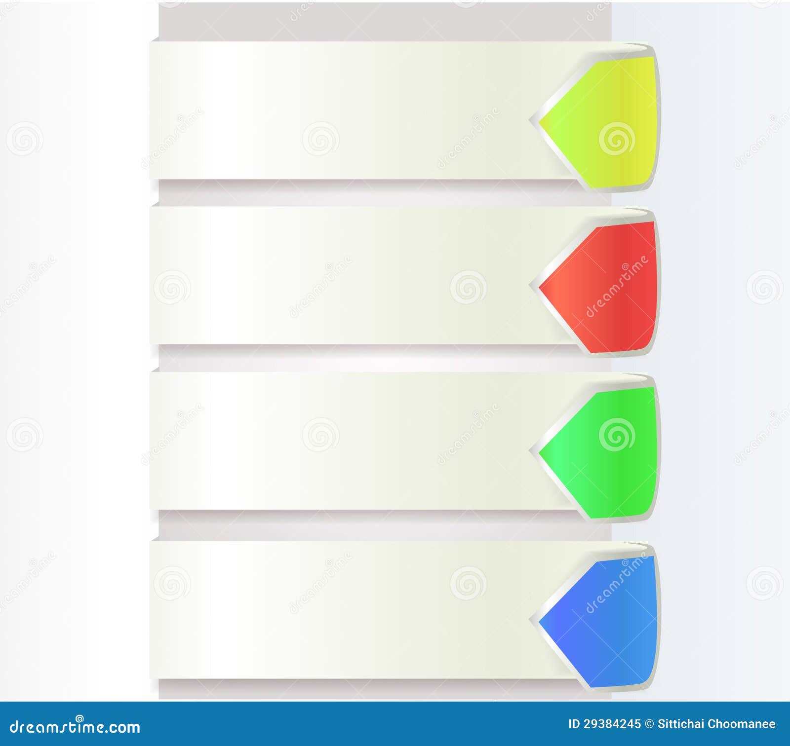 Paper Drop Shadow with Arrow Color Stock Vector - Illustration of ...