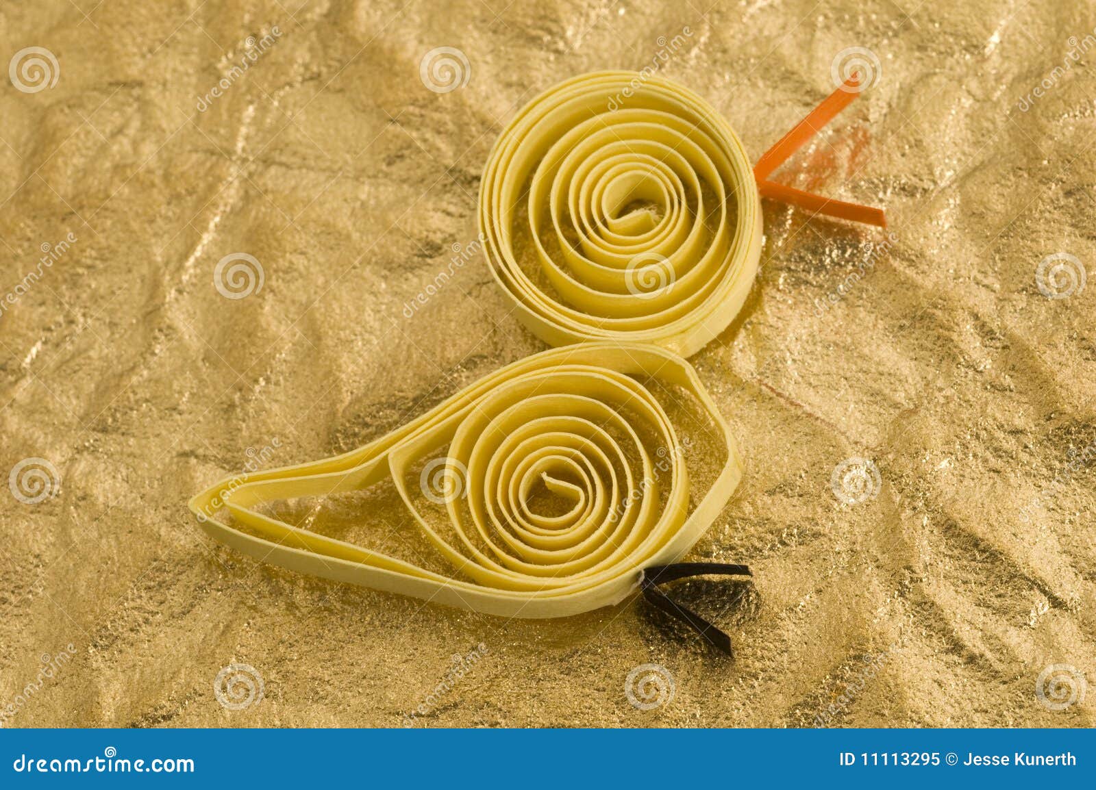 Paper Duck stock image. Image of spirals, abstract, gold - 11113295