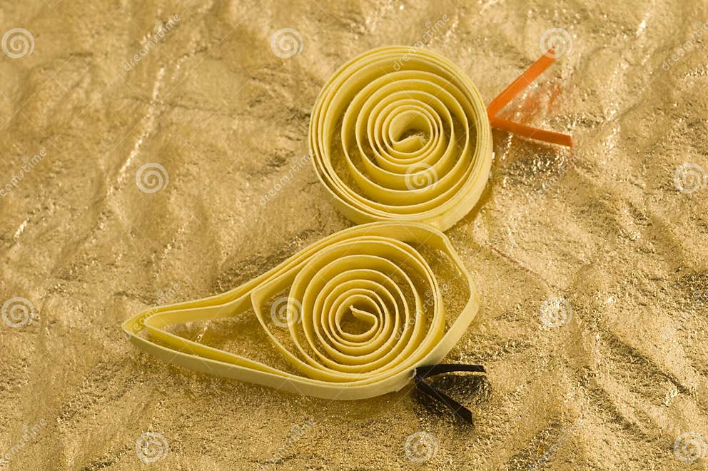 Paper Duck stock image. Image of spirals, abstract, gold - 11113295