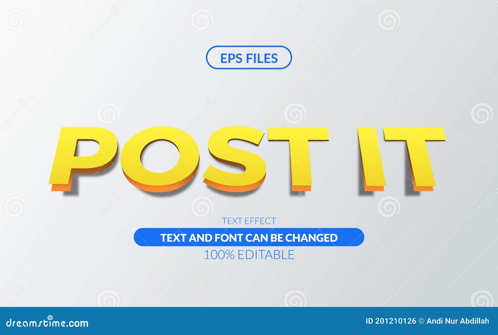 Paper Editable Post it Important Editable Text Effect Eps File Vector ...