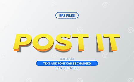 Paper Editable Post it Important Editable Text Effect Eps File Vector ...