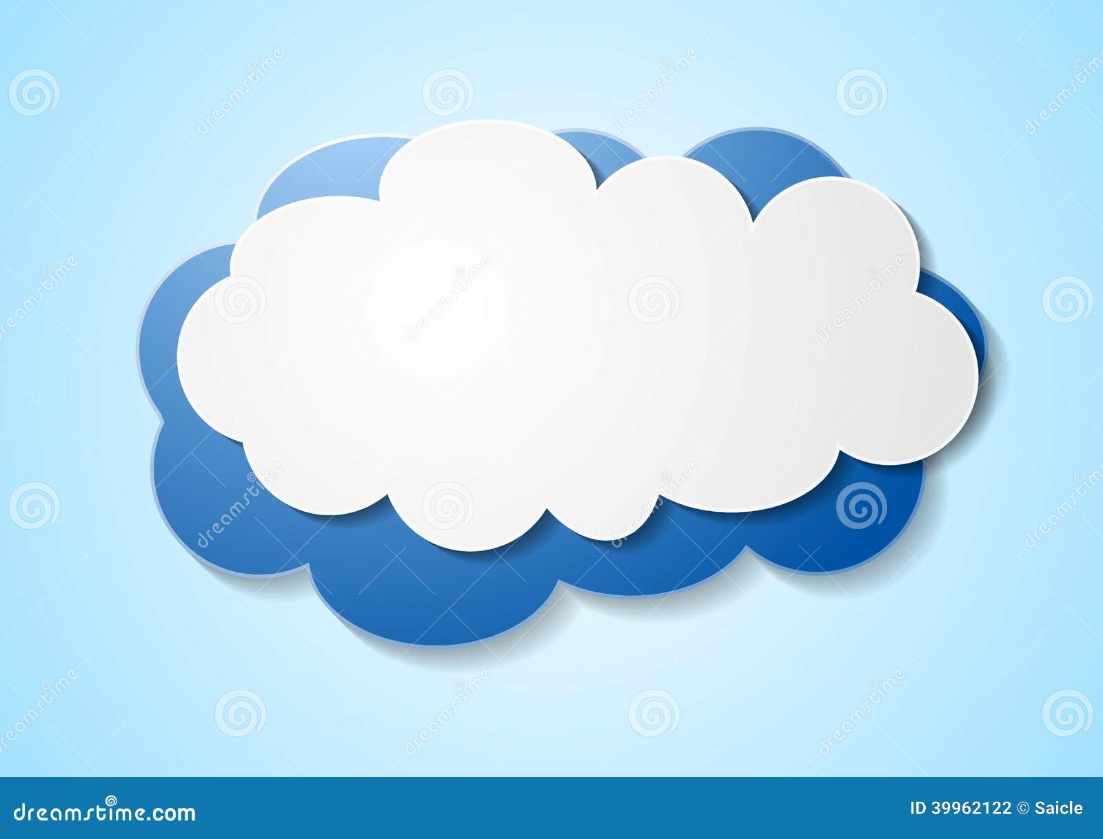 Paper Elegant Cloud Sticker Stock Vector - Illustration of layout ...