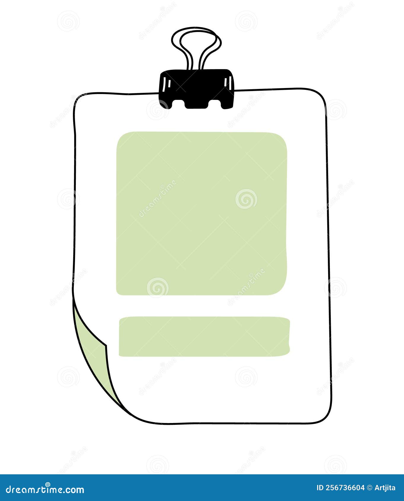 Paper Empty Sheet In Doodle Style. Sketch Stikers Vector Illustration ...