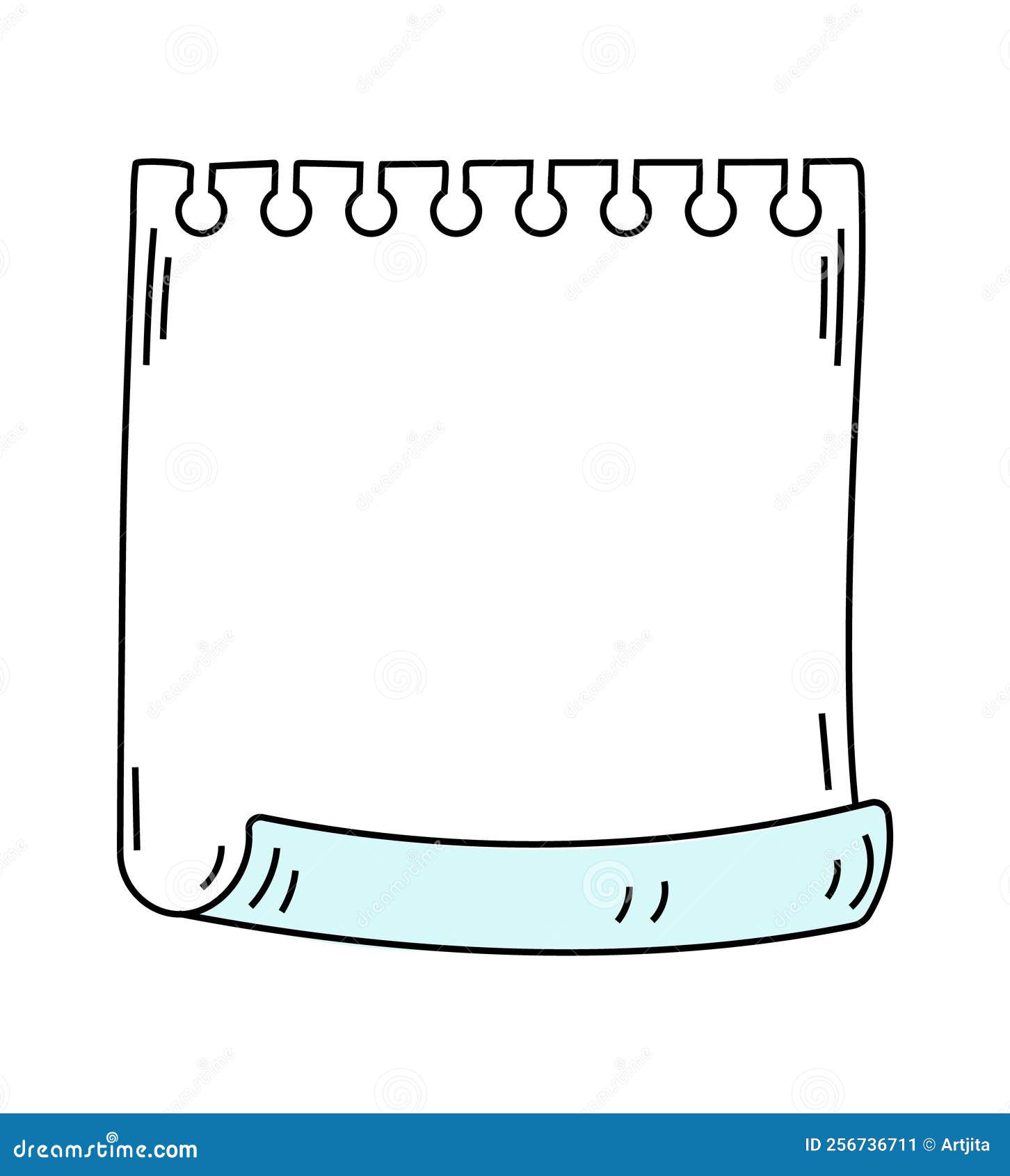 Paper Empty Sheet in Doodle Style. Sketch Stikers Vector Illustration ...