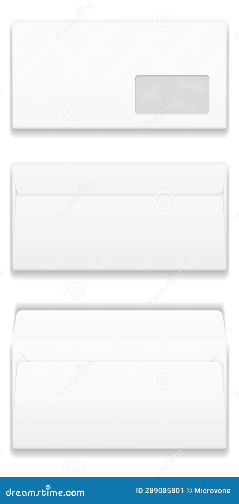 Envelope A4 Mockup. Template Paper Letter, Folder. Standard White Blank ...