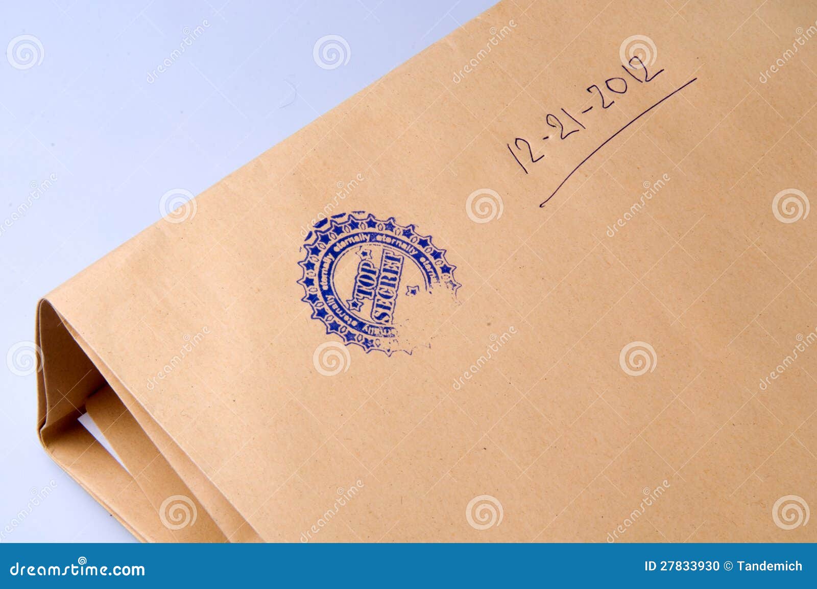 Paper Envelope Stamped Top Secret Stock Photo - Image of grunge ...
