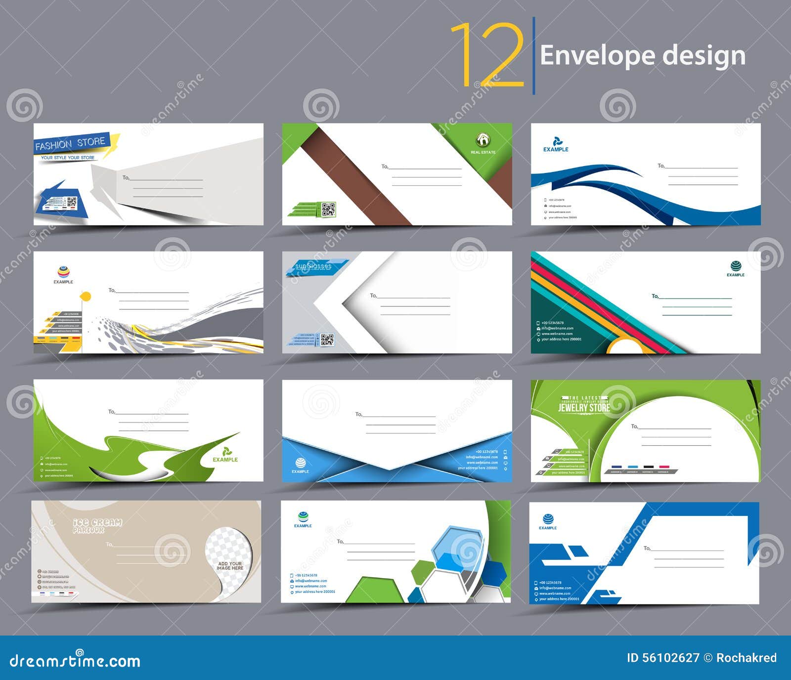 Paper Envelope Templates stock vector. Illustration of mockup - 56102627