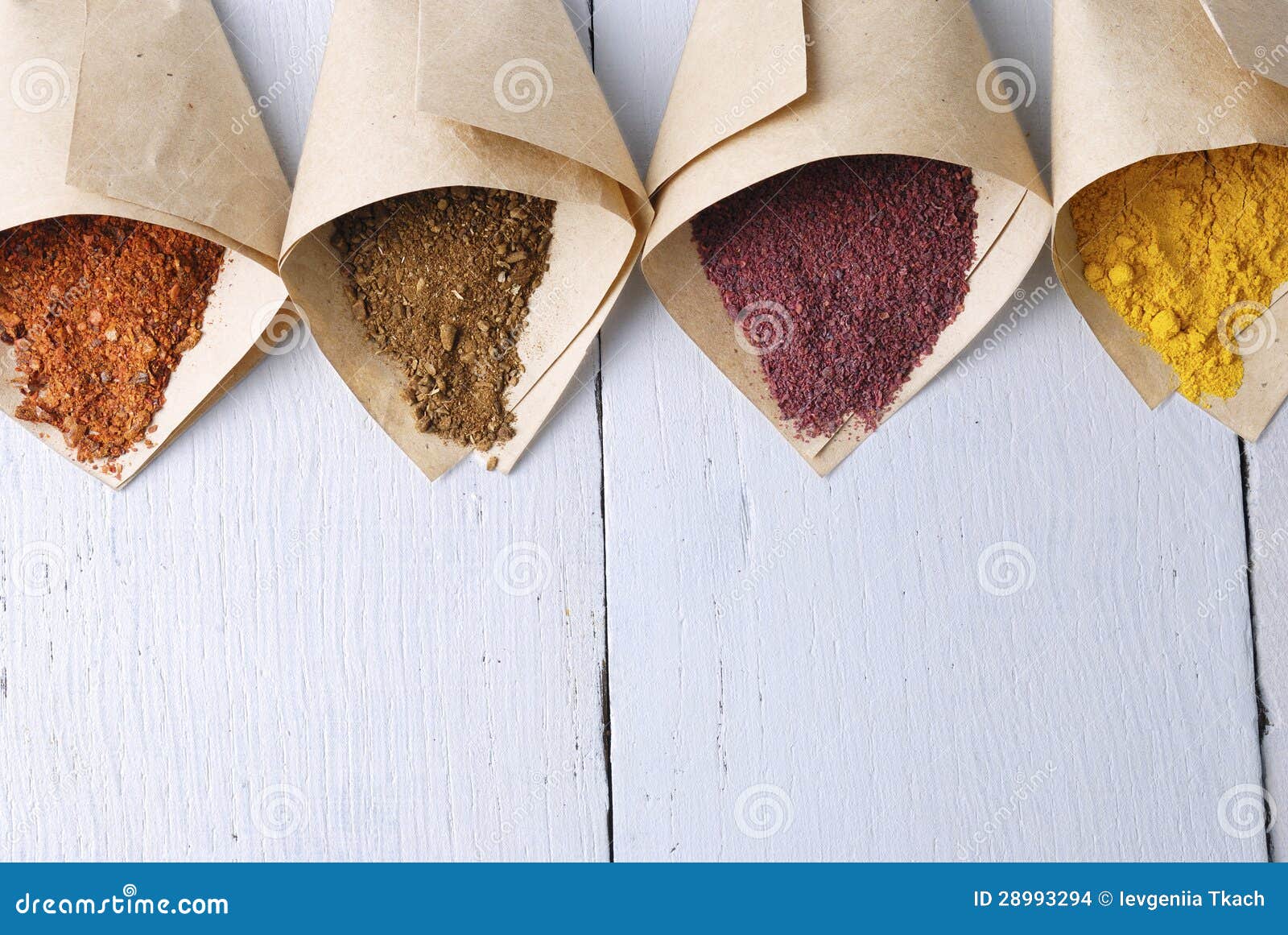 Paper Envelopes with Spices Stock Photo - Image of food, yellow: 28993294