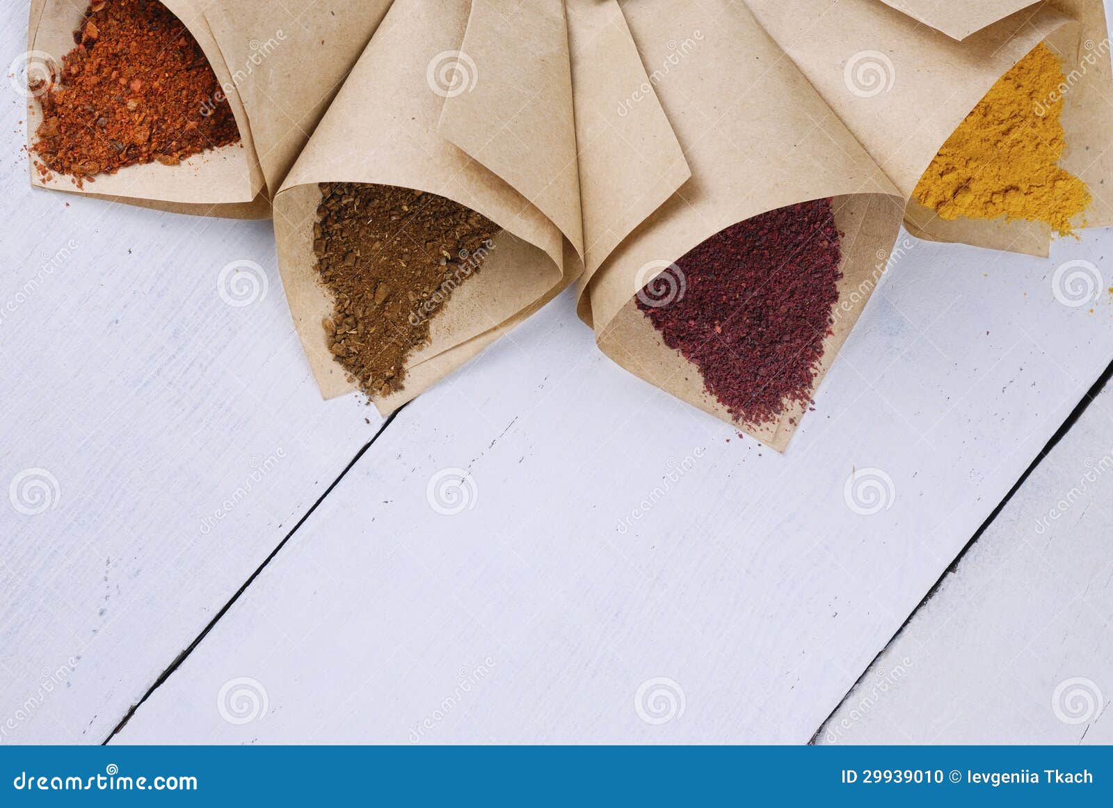 Paper Envelopes with Spices Stock Photo - Image of spicy, powder: 29939010