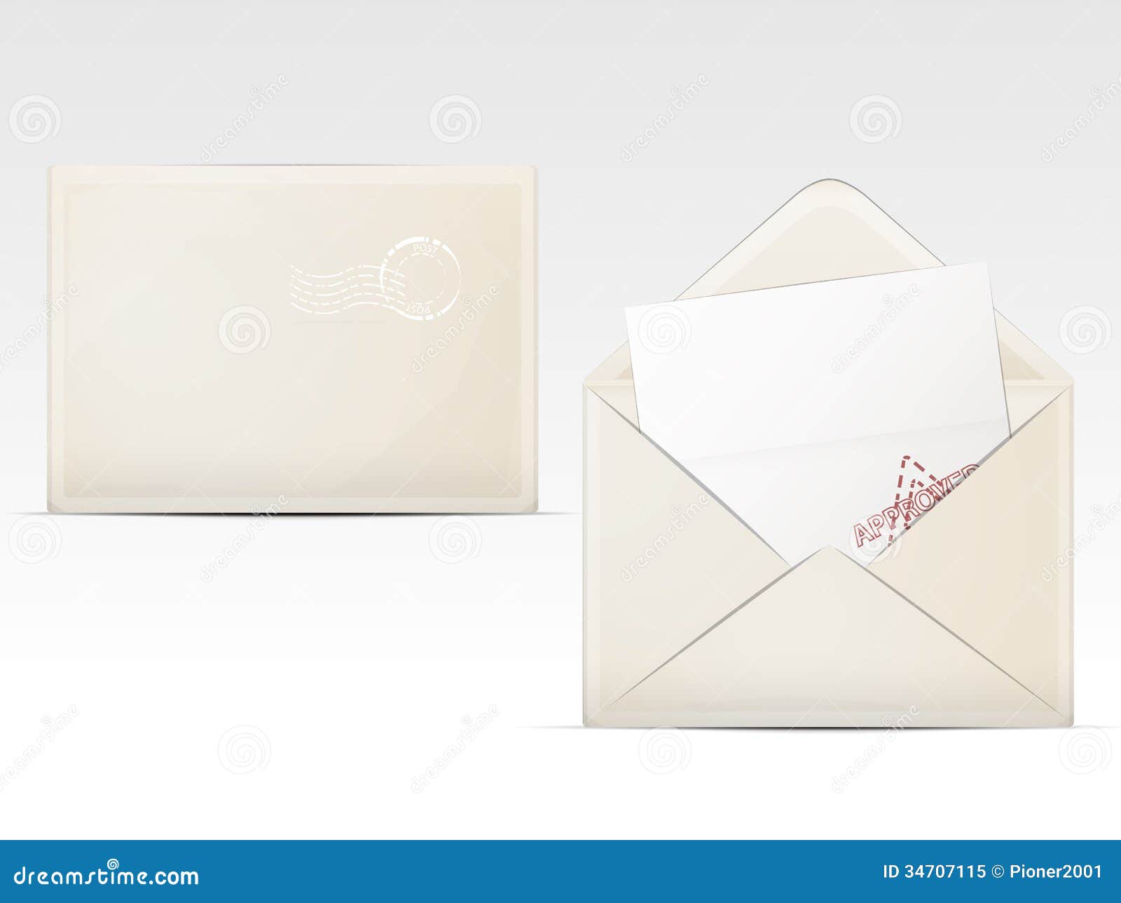 Paper envelopes stock vector. Illustration of post, send - 34707115