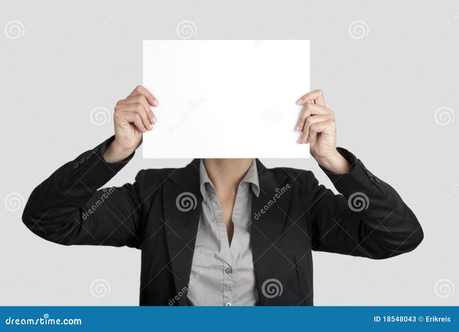 Paper face stock image. Image of announcement, holding - 18548043