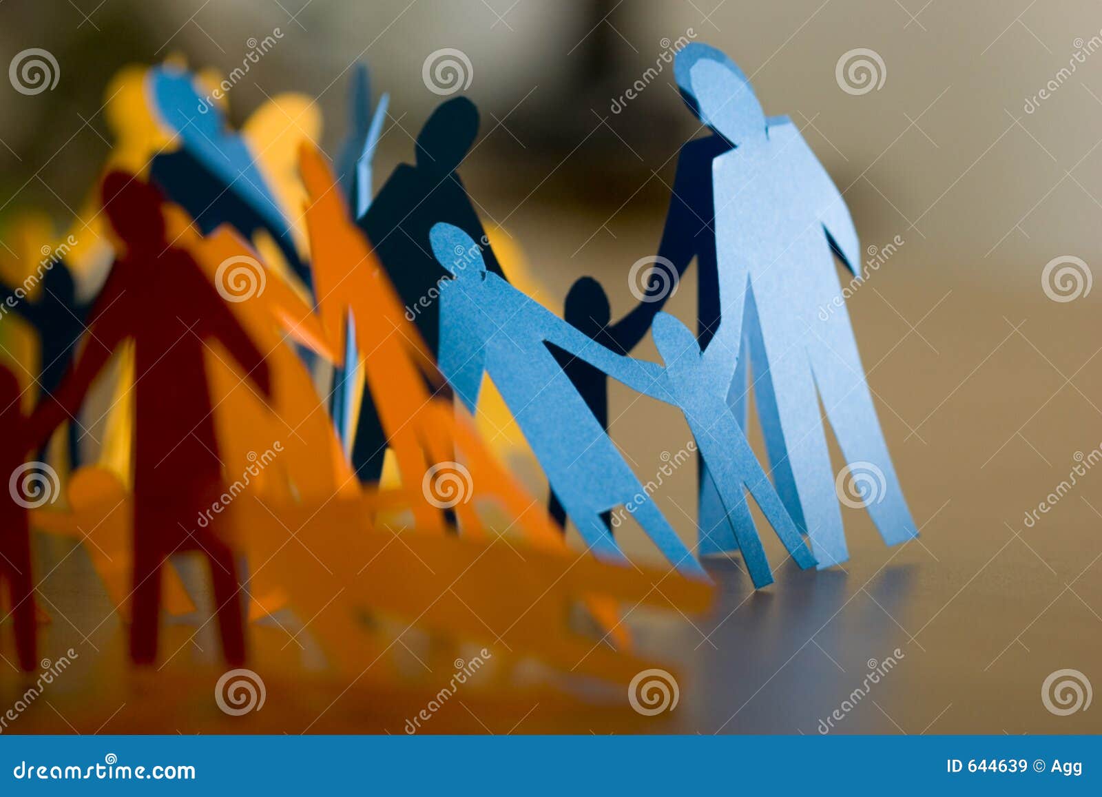 Paper Family stock image. Image of fall, manikin, chain - 644639