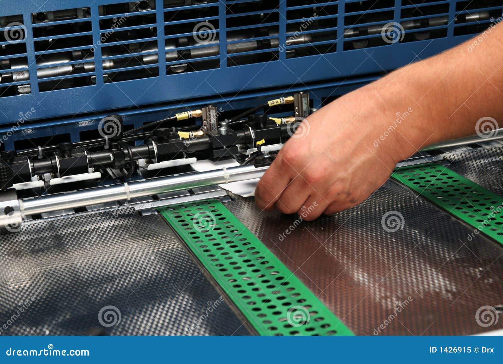 Paper Feeder on Printing Press Stock Image - Image of work, feeder: 1426915