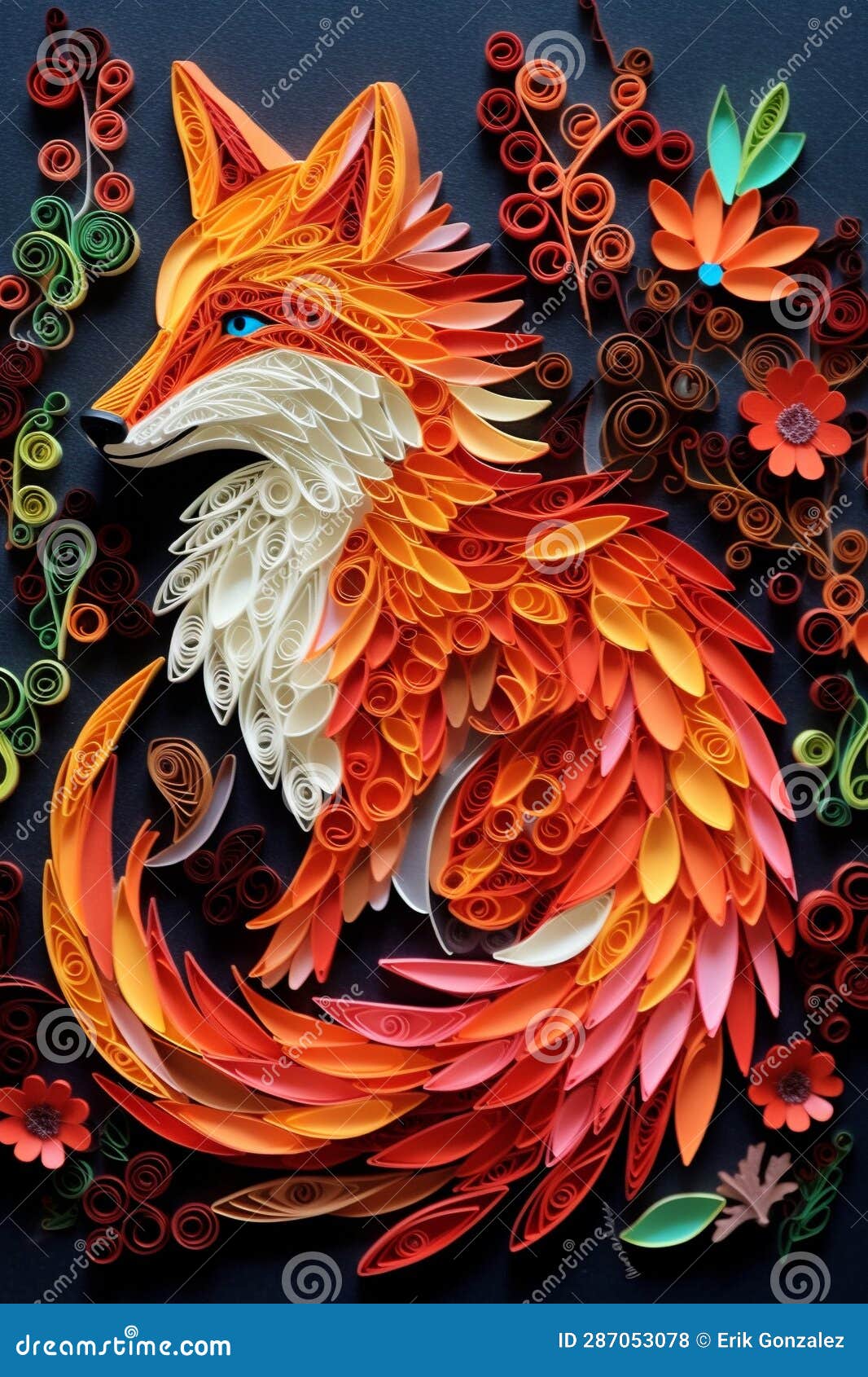 Paper Figure in the Form of a Fox Stock Photo - Image of mammal ...