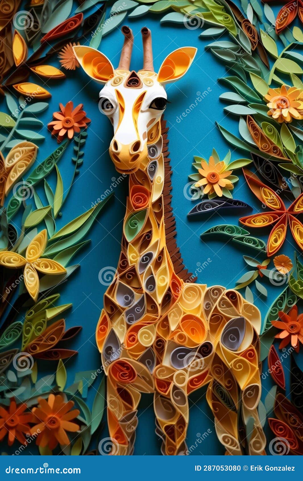 Paper Figure in the Form of a Giraffe Stock Photo - Image of smiling ...