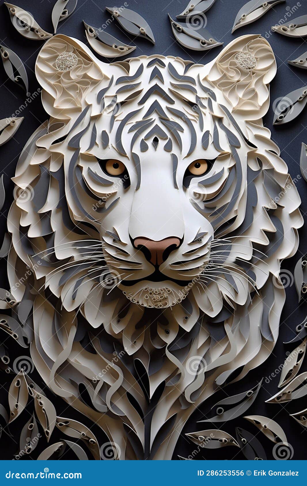 Paper Figure in the Form of a Tiger Stock Photo - Image of siberian ...