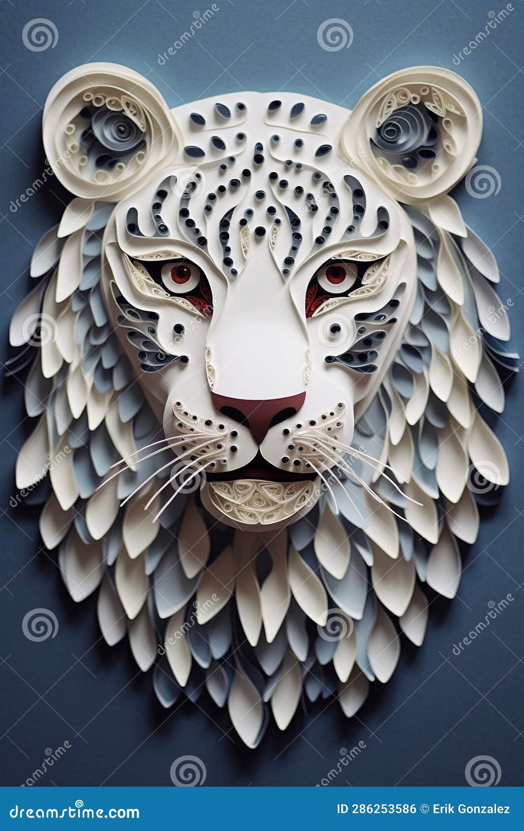 Paper Figure in the Form of a Tiger Stock Illustration - Illustration ...