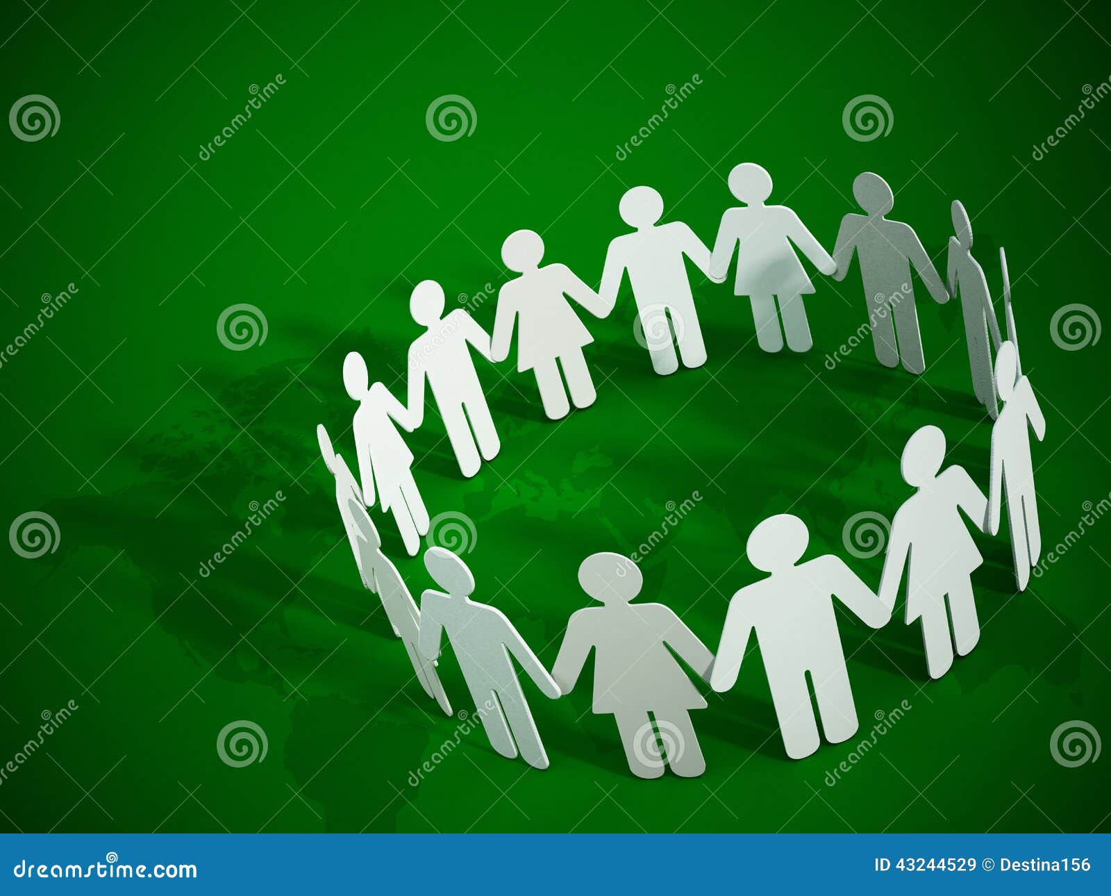 Paper Figures Holding Hands Stock Illustration - Illustration of ...