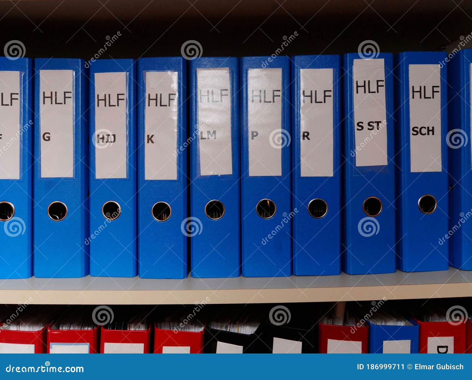 Paper files in the archive stock image. Image of organization - 186999711