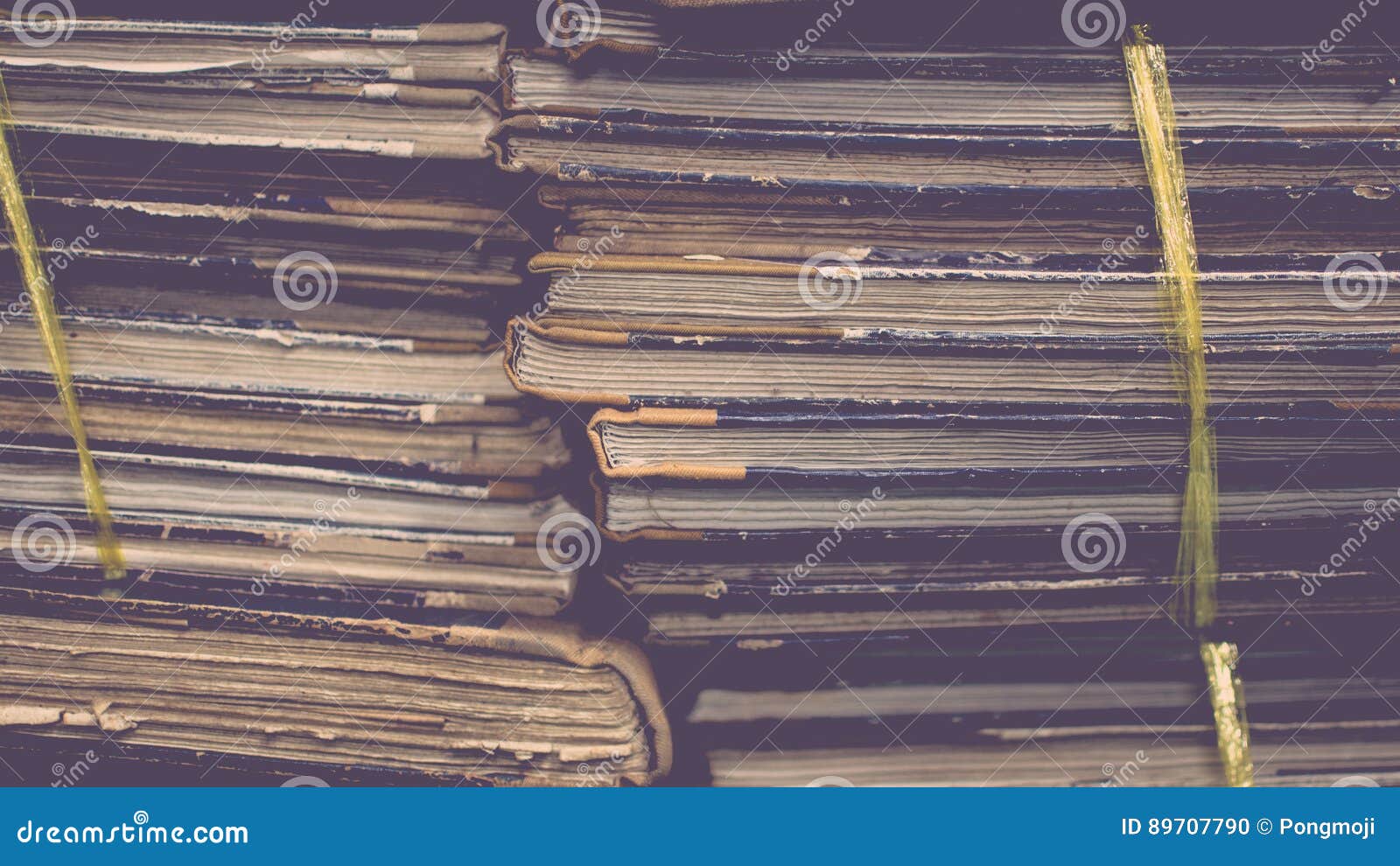 Paper Files in Folder Old Documents or Old Letter Stock Photo - Image ...