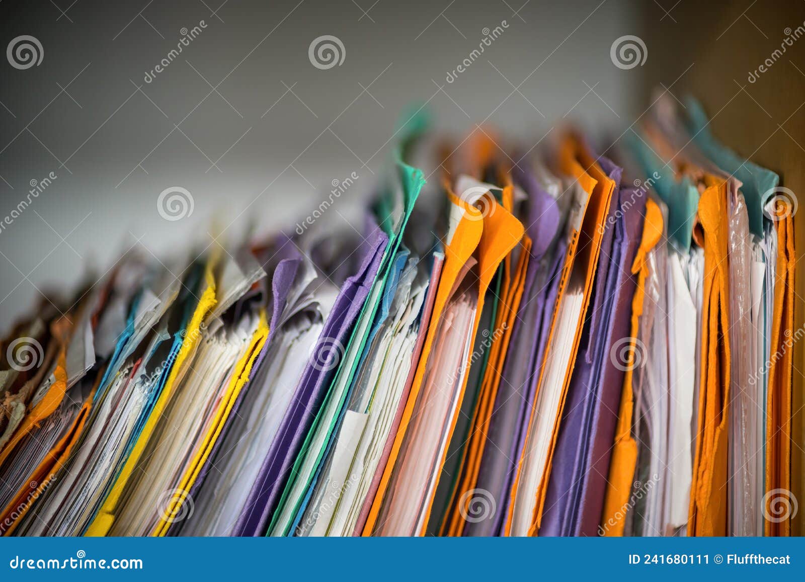 Paper Files In Folder Old Documents Or Old Letter Royalty-Free Stock ...