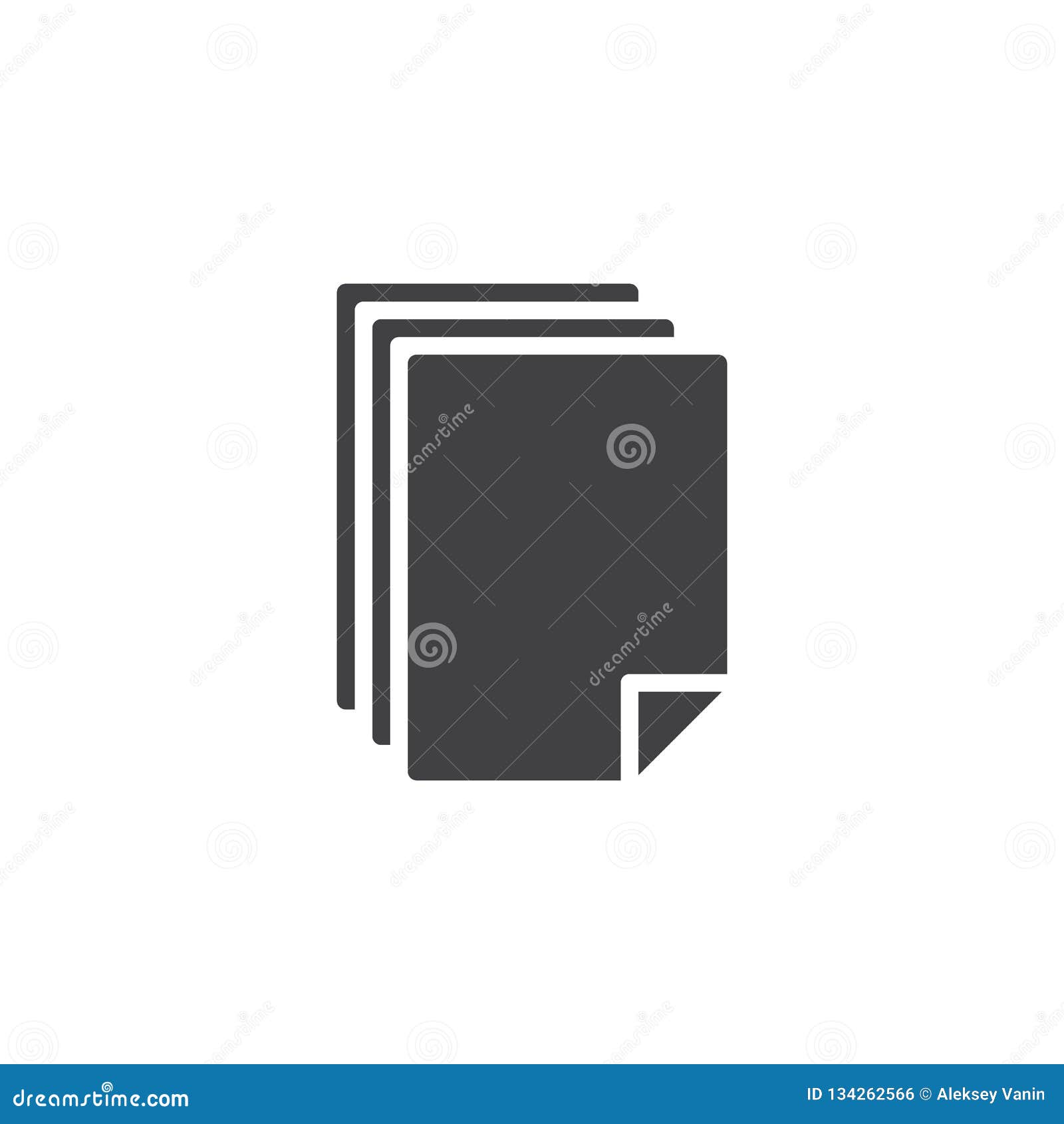 Paper files vector icon stock vector. Illustration of sheet - 134262566