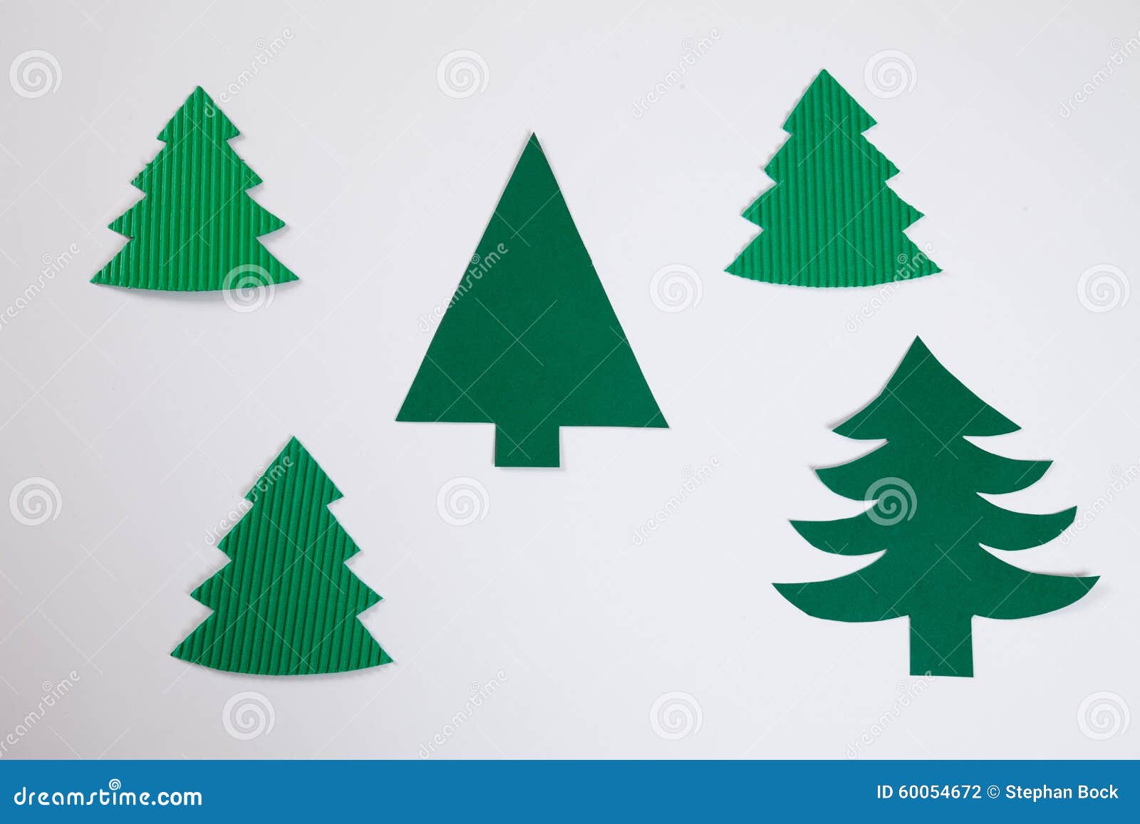 Paper Fir Tree, White Background Stock Photo - Image of tinkering ...