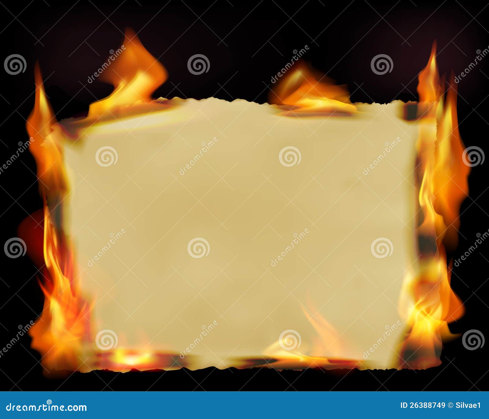 Paper with fire flames stock vector. Illustration of abstract - 26388749