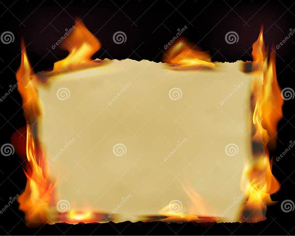 Paper with fire flames stock vector. Illustration of abstract - 26388749