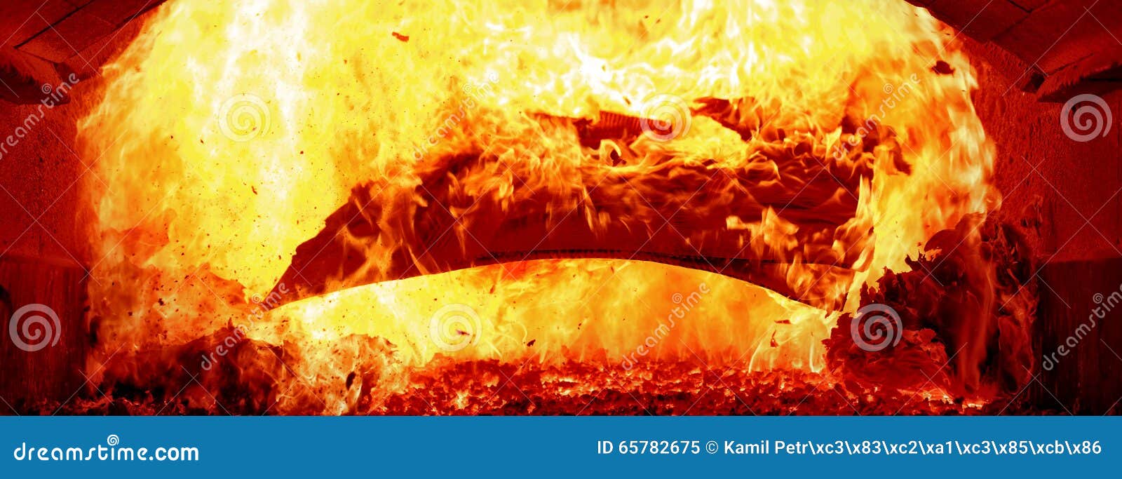 Paper Fire Inside Steam Boiler Stock Image - Image of orange, ashes ...