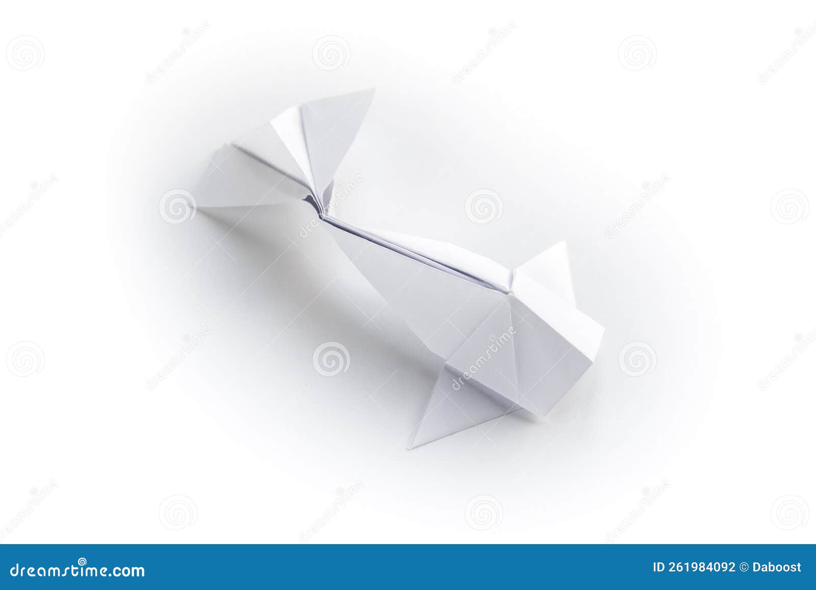 Paper Fish Origami Isolated on a White Background Stock Illustration ...