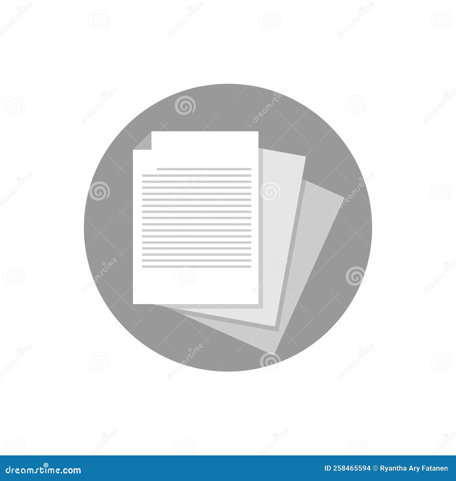 Paper flat icon vector stock vector. Illustration of drawing - 258465594