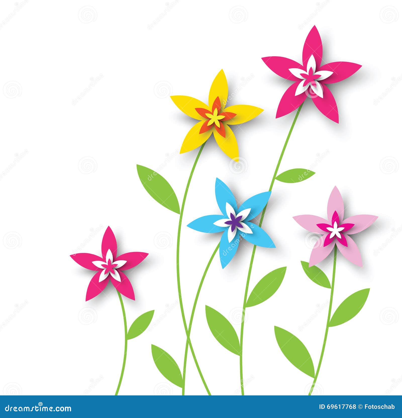 Paper floral background stock vector. Illustration of abstract - 69617768