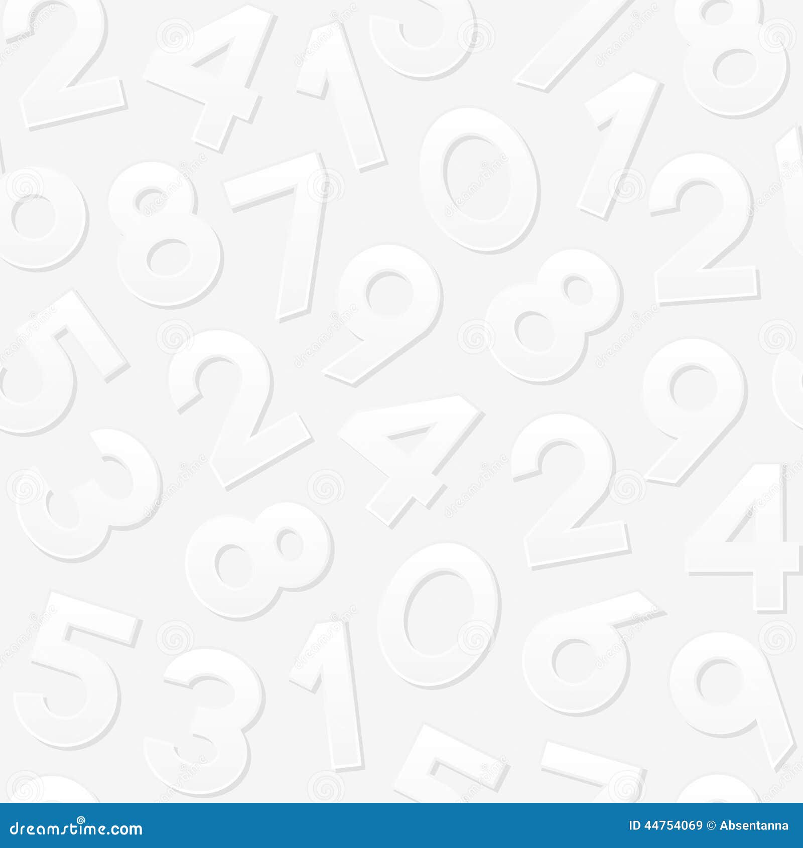 Paper Floral FrameSeamless Pattern with Numbers Stock Vector ...