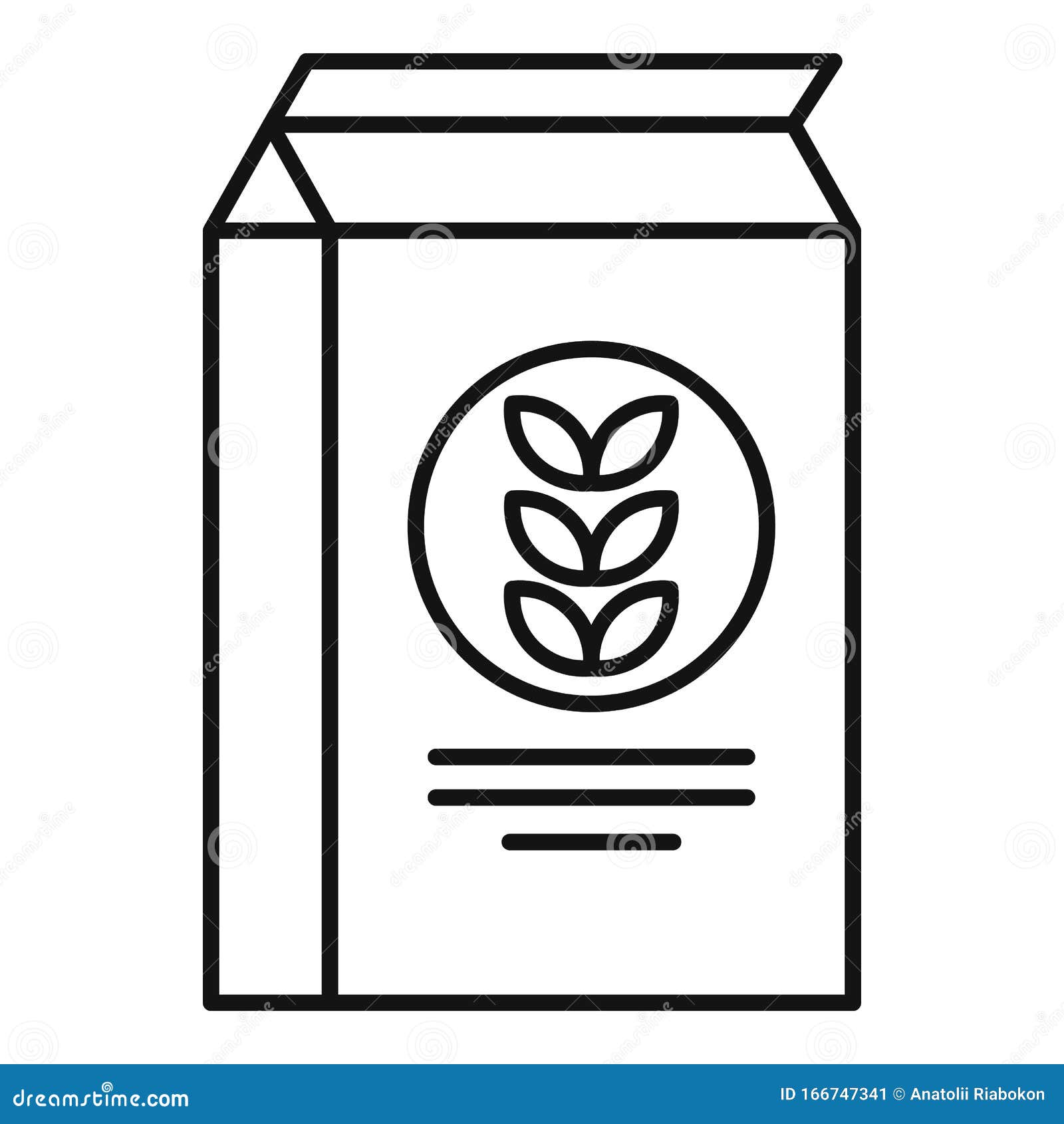 Paper Flour Package Icon, Outline Style Stock Vector - Illustration of ...