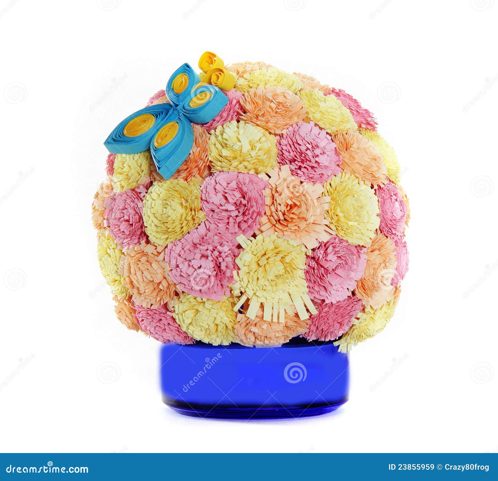 Paper Flower Ball and Butterfly, Quilling Stock Image - Image of ...