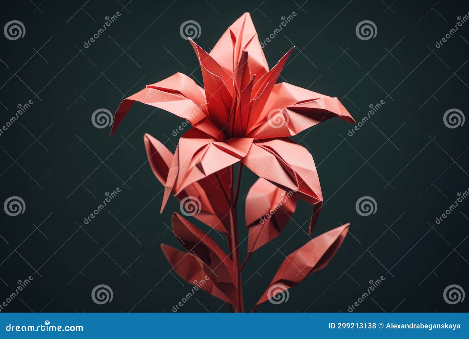 Paper Flower Made in Origami Technique Stock Illustration ...