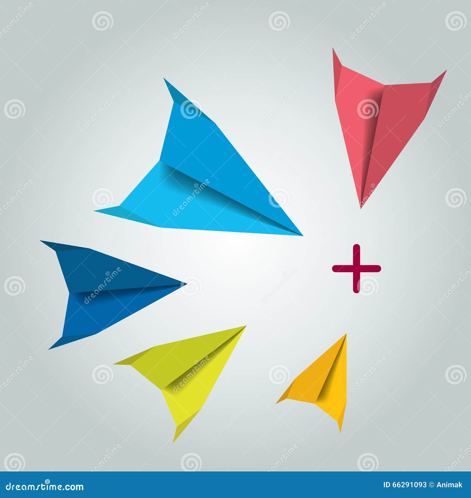 Paper fly vector concept. stock vector. Illustration of communication ...