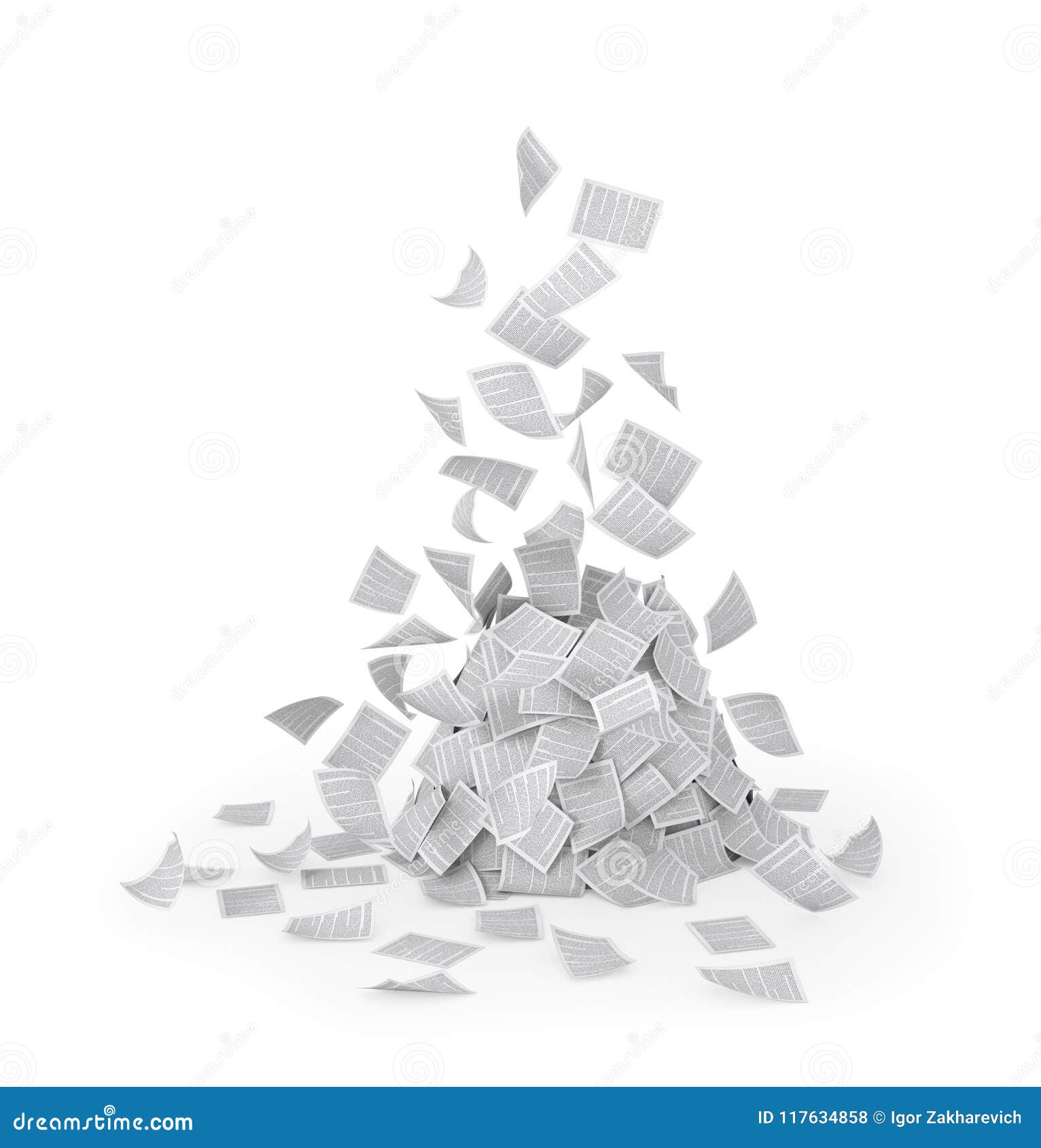 Paper, flying documents stock illustration. Illustration of education ...