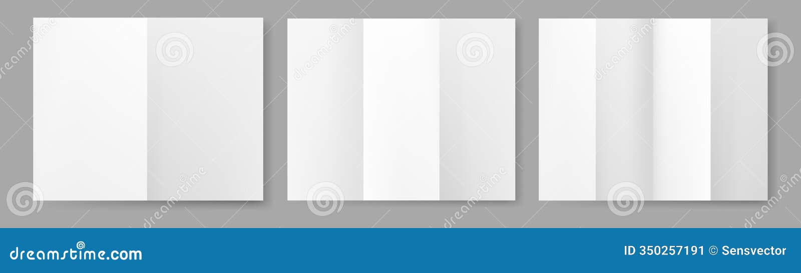 Paper with Fold Effect for Letters or Booklets Stock Illustration ...