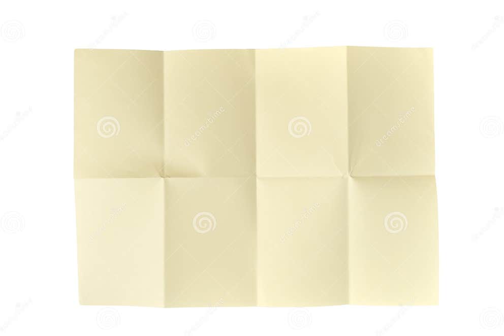 Paper with fold marks stock image. Image of crumpled - 261345997