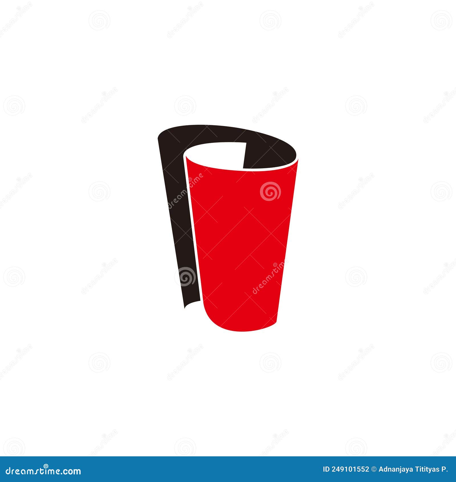 Paper Fold Roll 3d Colorful Design Symbol Vector Stock Vector ...